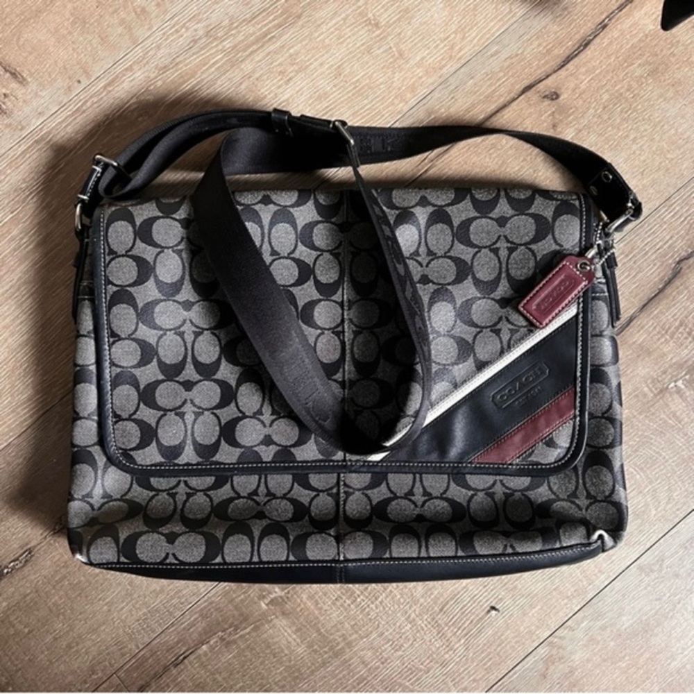 Coach Thompson Map Messenger Bag - Gem